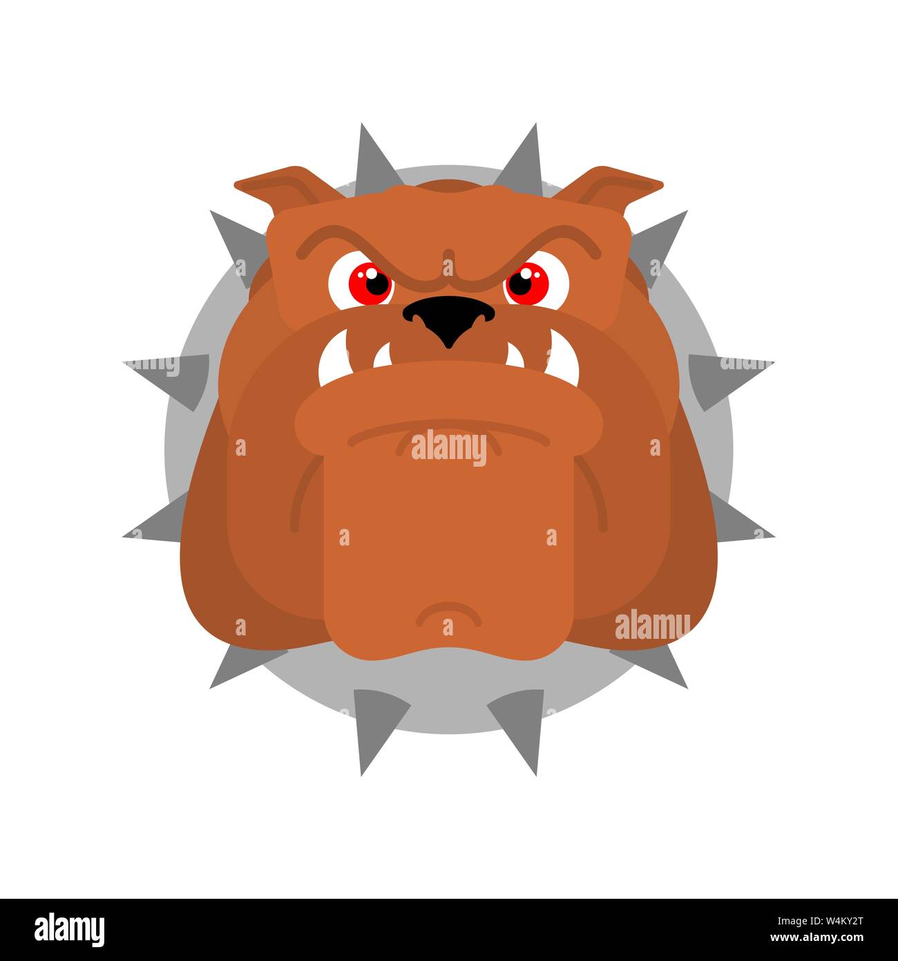 Guard dog face. Angry dog head sign. vector illustration Stock Vector ...