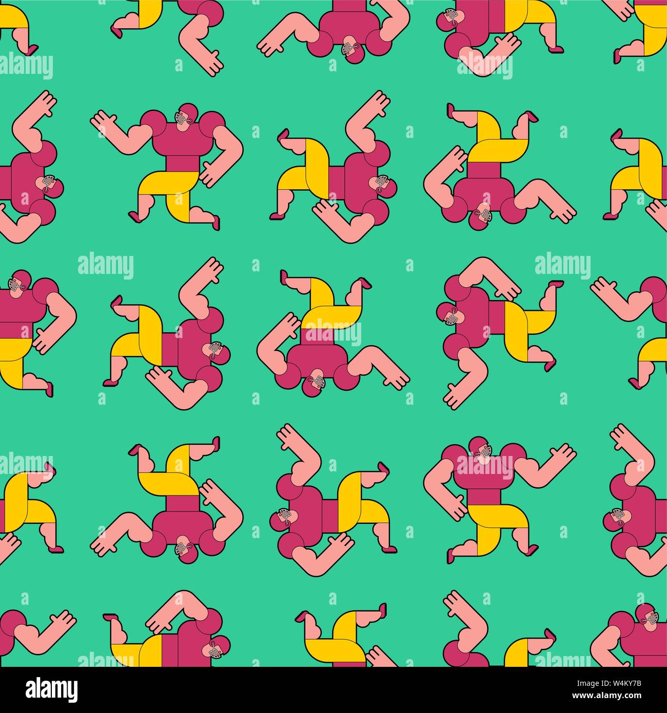 American football pattern seamless. action player background. vector ...