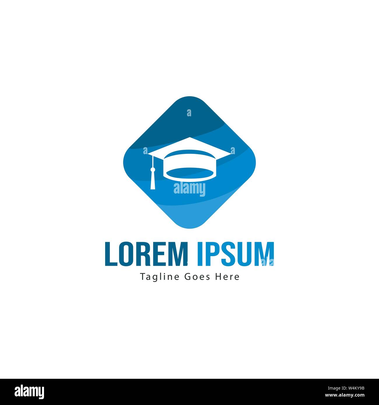 University logo template design. University logo with modern frame ...