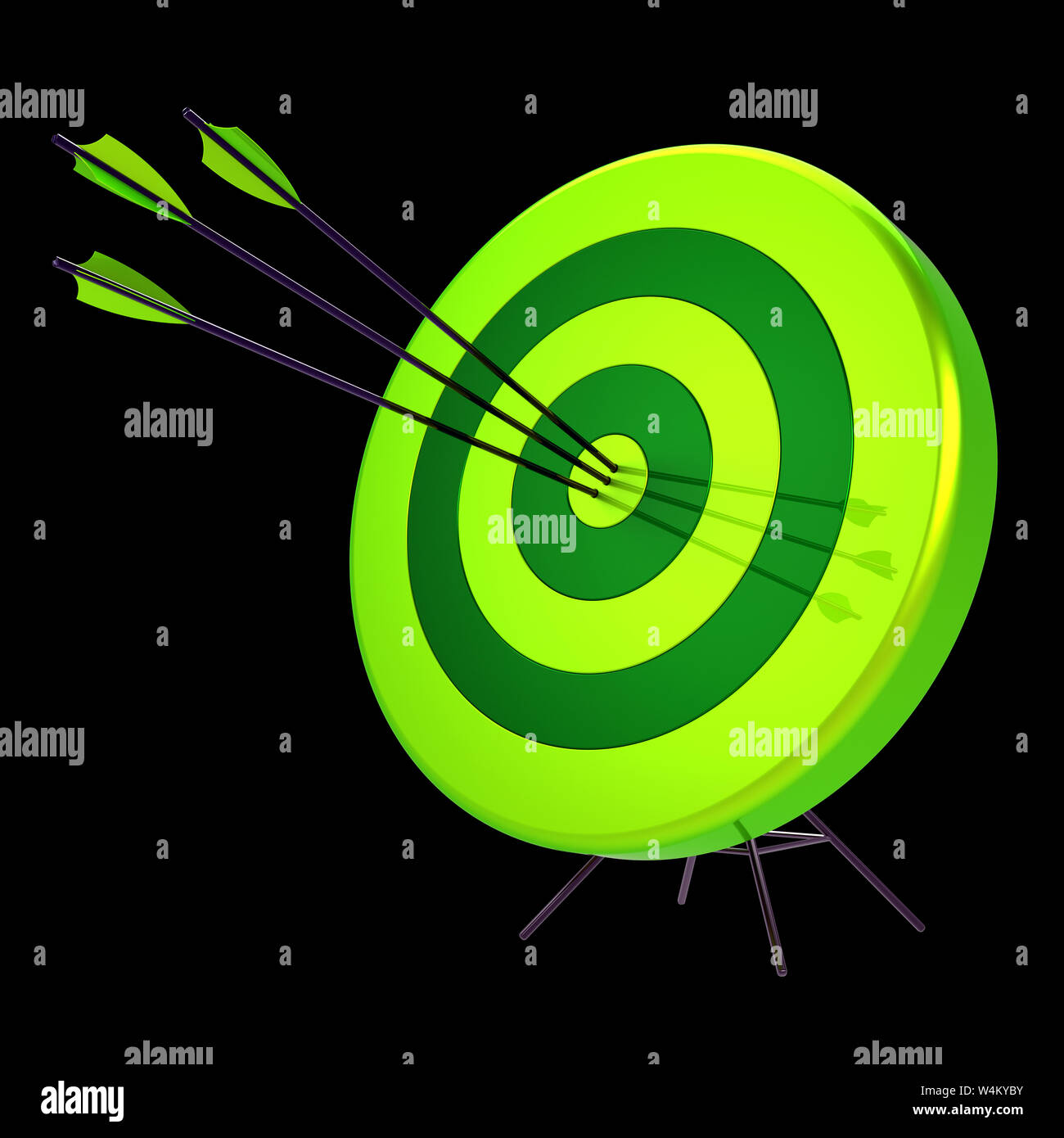 Target arrows success shooting impact green. Accuracy sniper hitting of ...