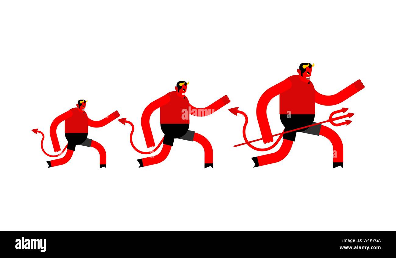 Run Devil isolated. escape Satan. bolt Demon Lucifer Stock Vector Image ...