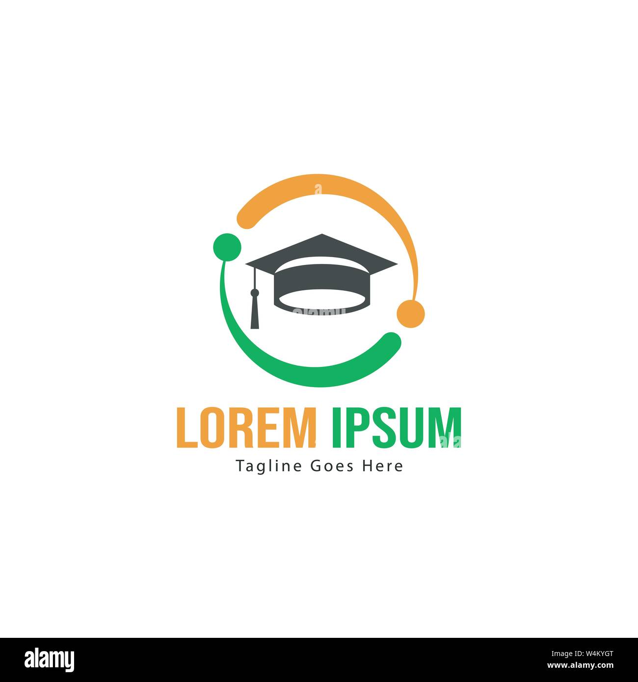 University logo template design. University logo with modern frame ...