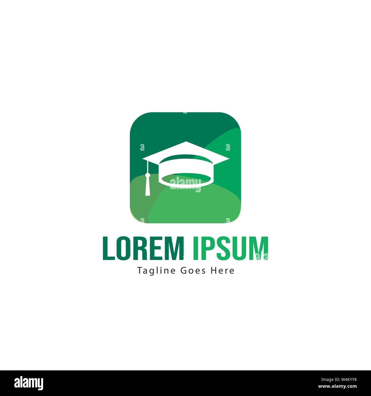 University logo template design. University logo with modern frame ...