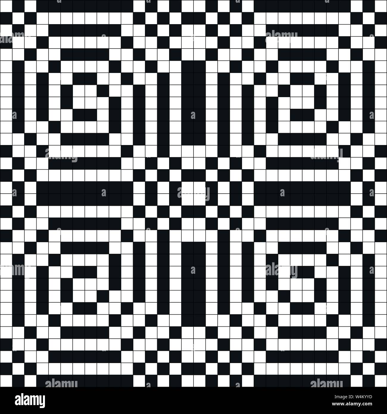 pixel monochrome beautiful seamless pattern vector illustration Stock ...