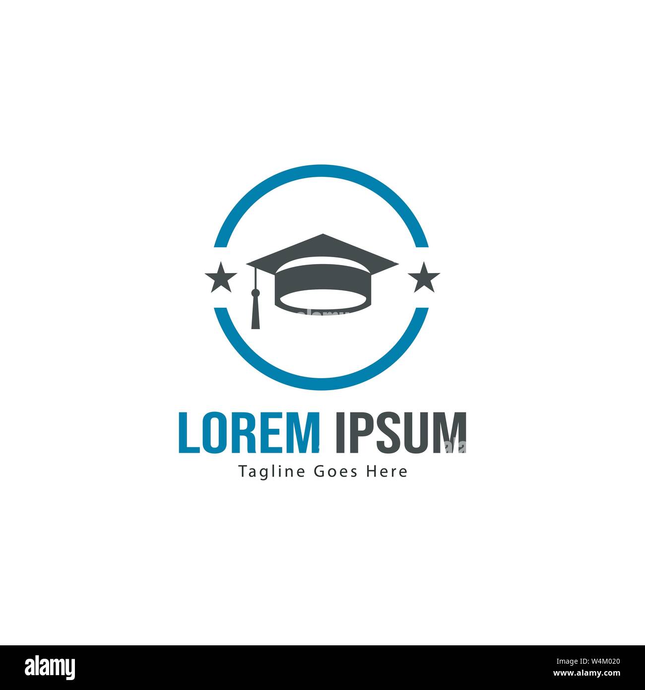 University logo template design. University logo with modern frame ...