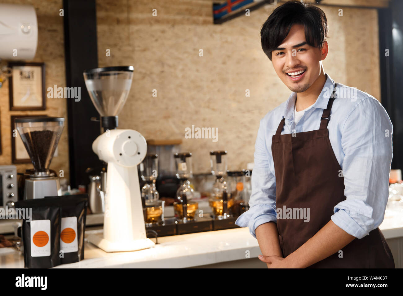 Food counter attendant hi-res stock photography and images - Alamy
