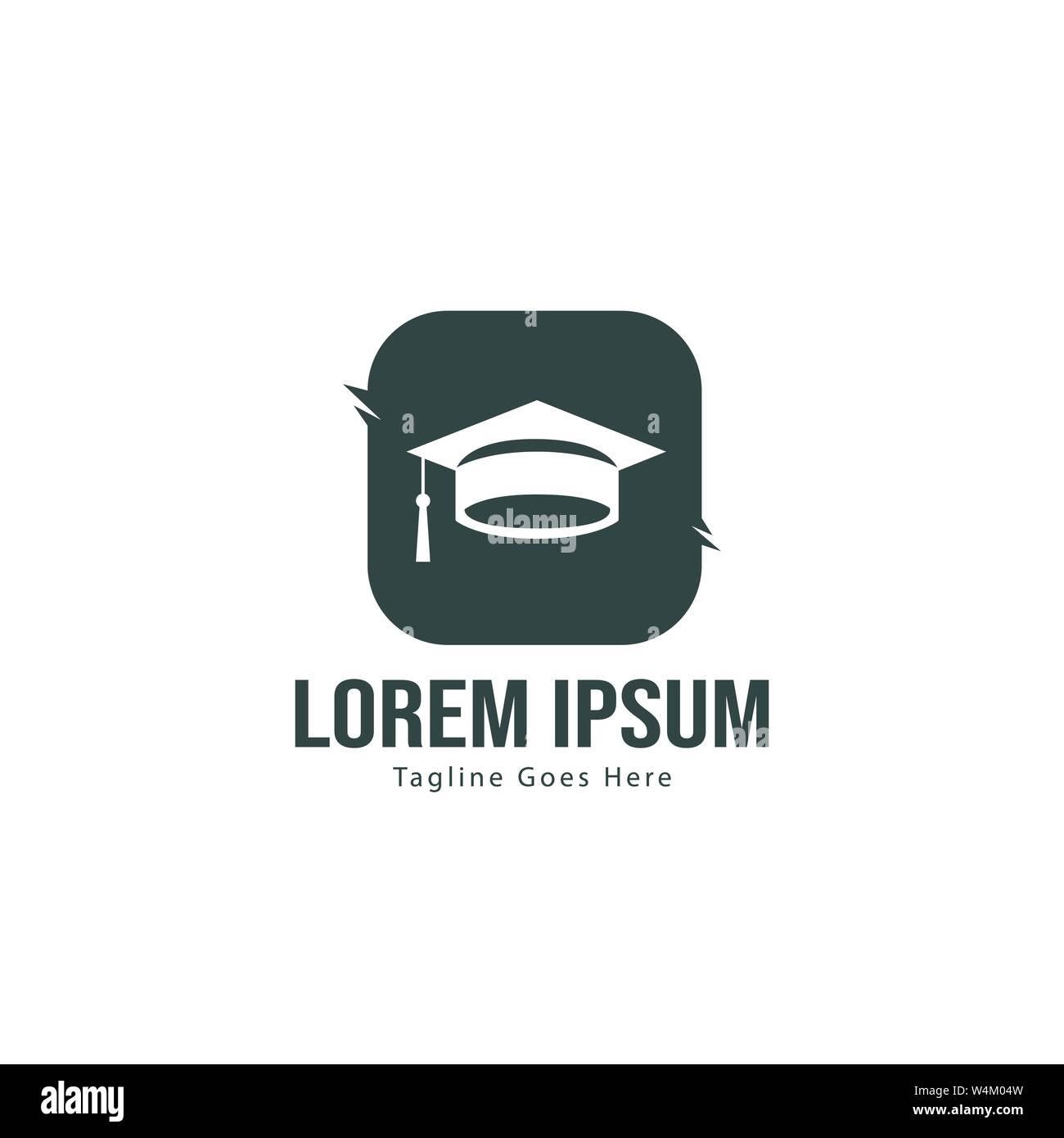 University logo template design. University logo with modern frame ...