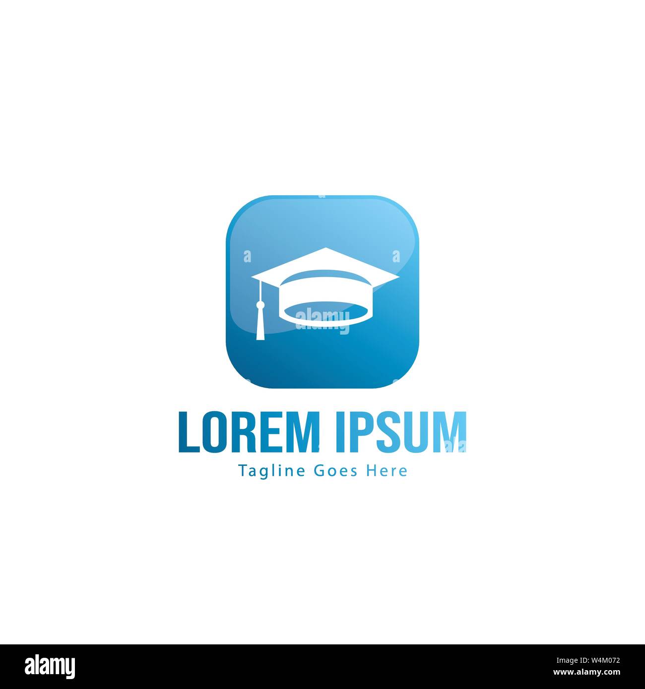 University logo template design. University logo with modern frame ...