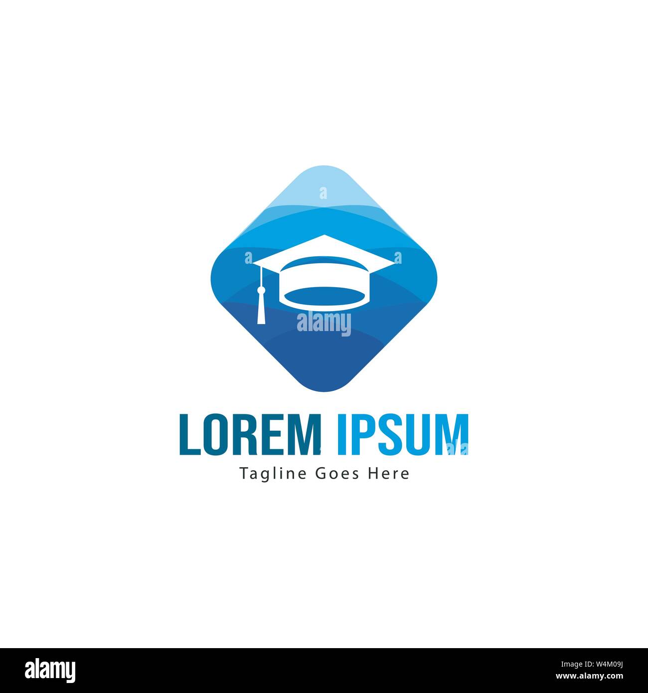 University logo template design. University logo with modern frame ...