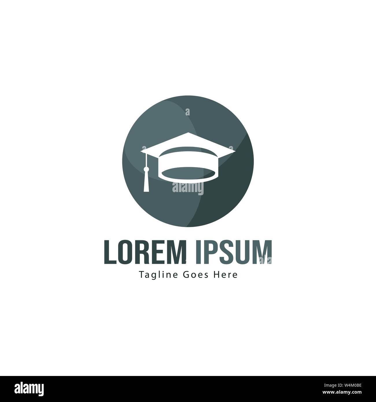 University logo template design. University logo with modern frame ...