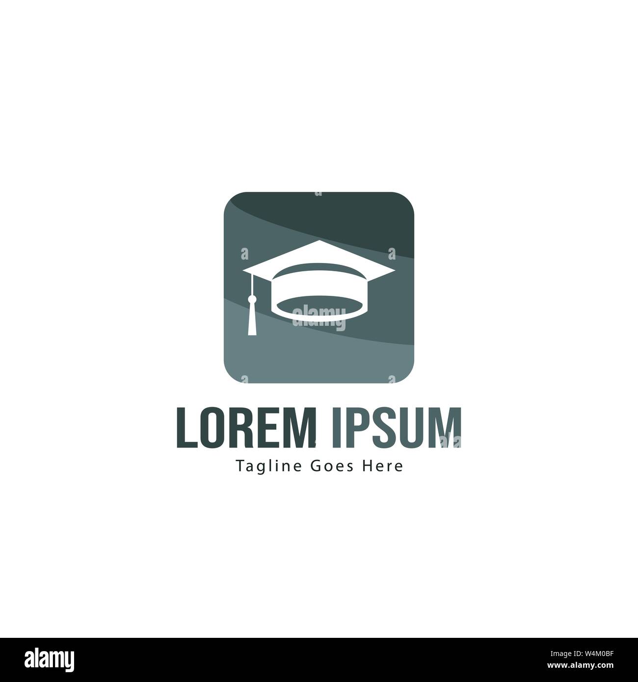 University logo template design. University logo with modern frame ...