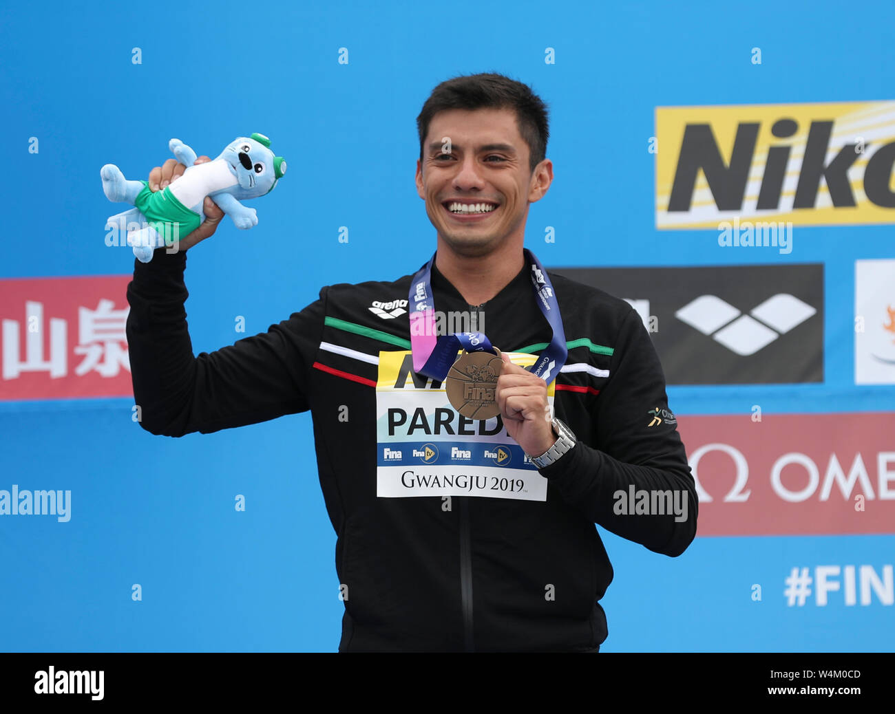Gwangju, South Korea. 24th July, 2019. Bronze medalist Jonathan Paredes ...