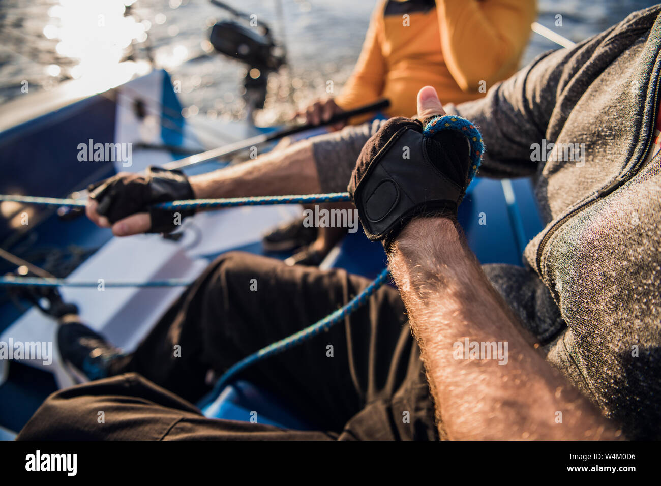 Hands close up ship rigging hi-res stock photography and images - Alamy