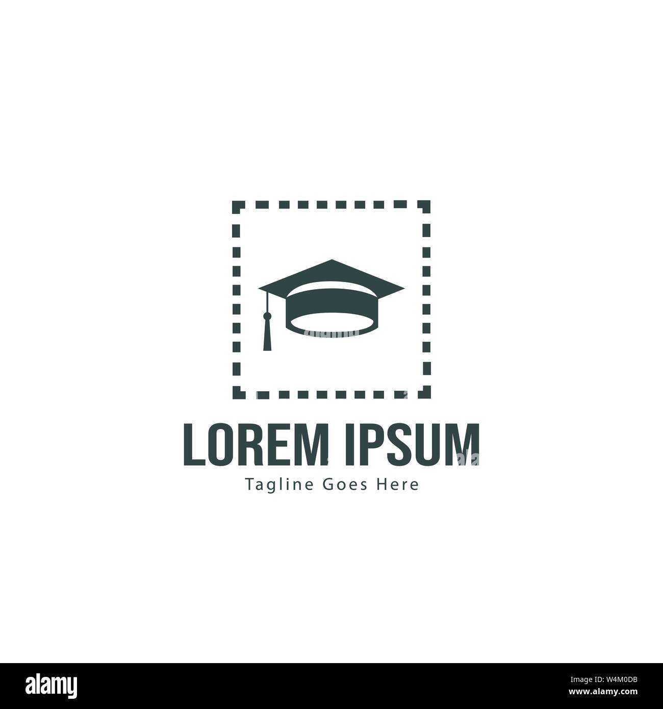 University logo template design. University logo with modern frame ...
