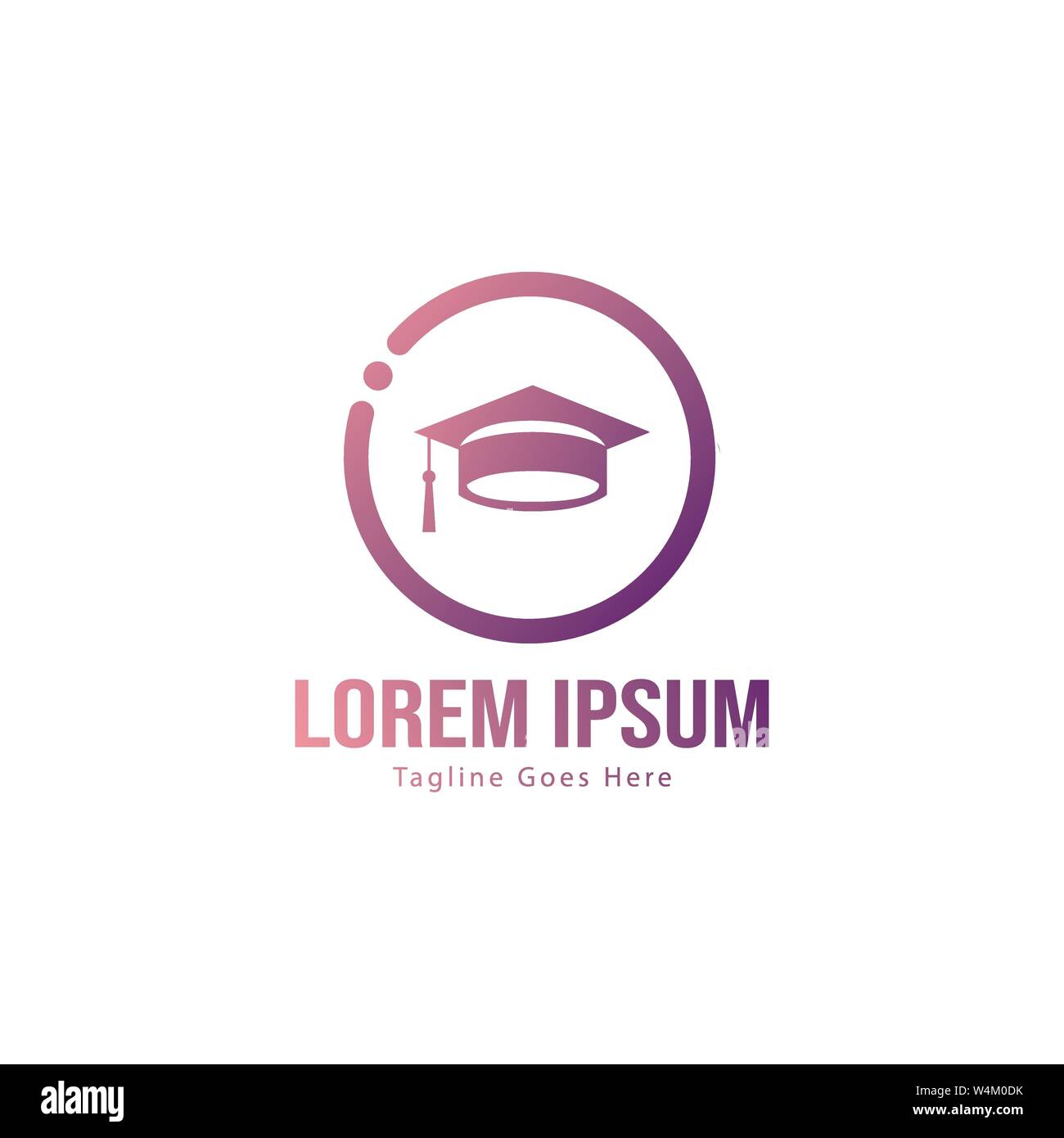 University logo template design. University logo with modern frame ...