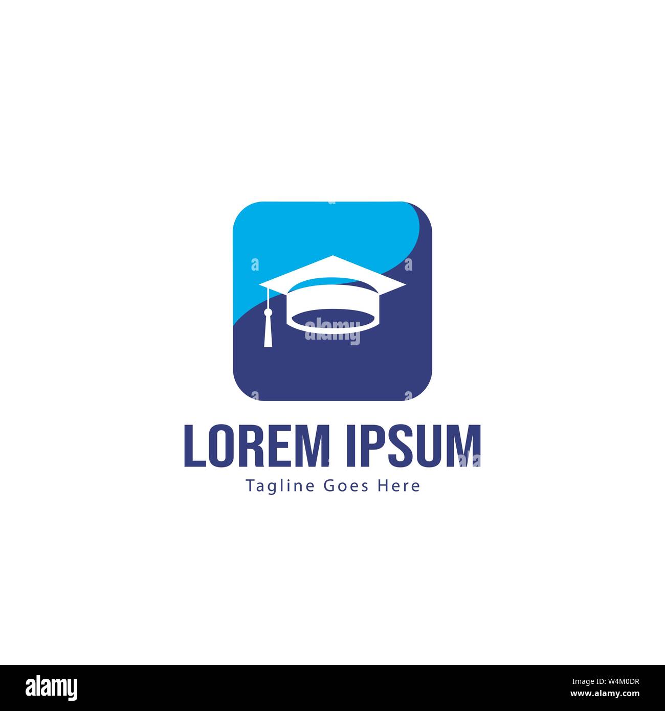 University logo template design. University logo with modern frame ...