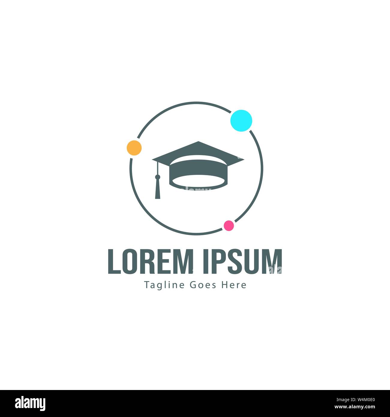 University logo template design. University logo with modern frame ...