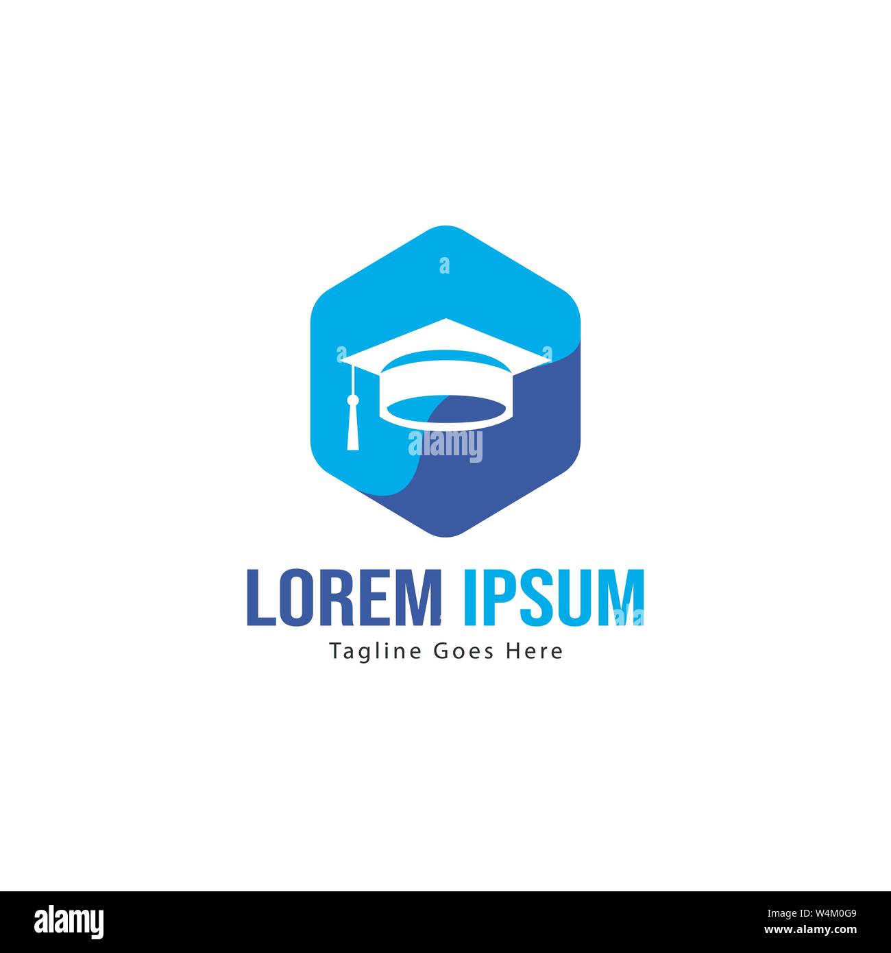University logo template design. University logo with modern frame ...