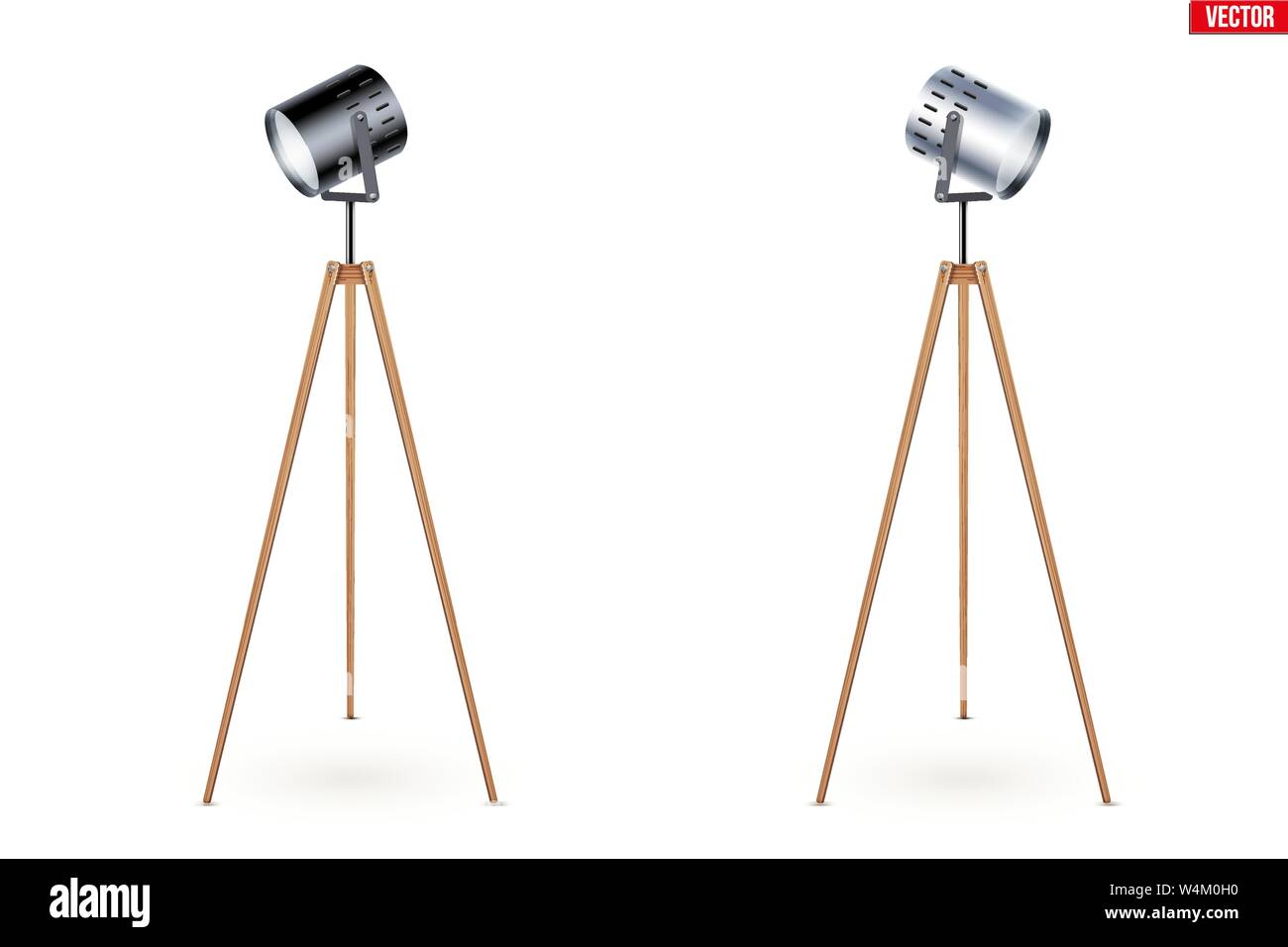 Decorative Spotlight Floor Lamp Tripod Stock Vector Image & Art - Alamy