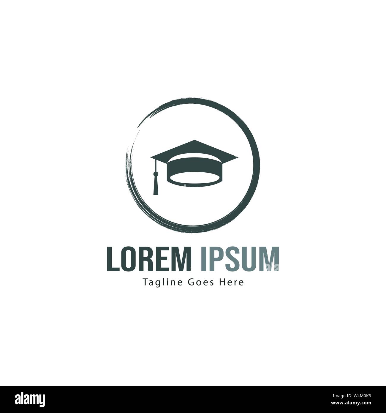 University logo template design. University logo with modern frame ...