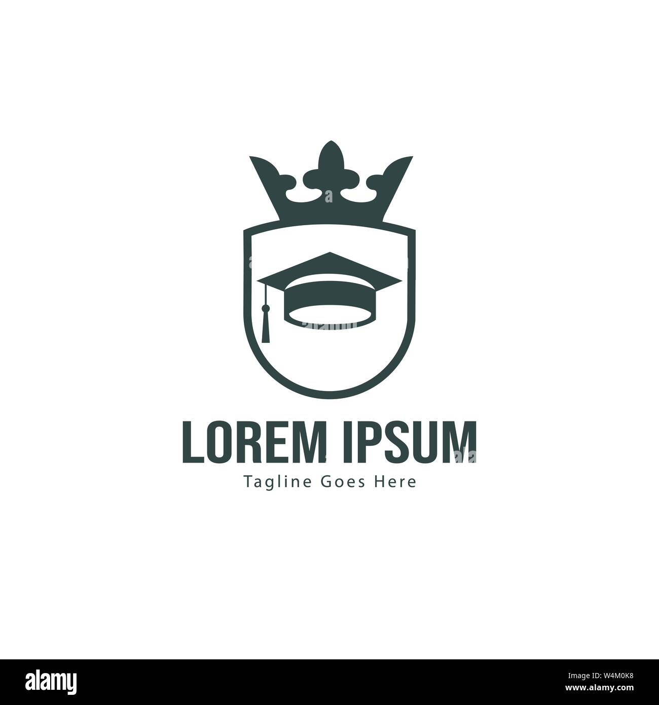 University logo template design. University logo with modern frame ...