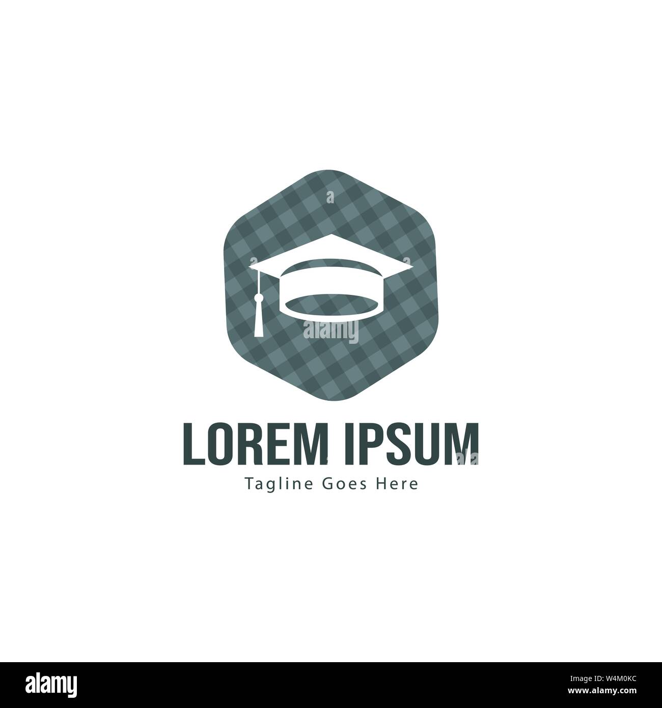 University logo template design. University logo with modern frame ...
