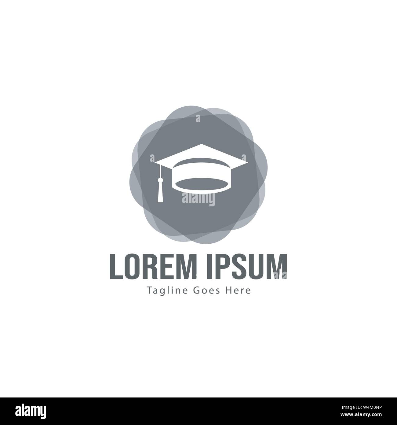 University logo template design. University logo with modern frame ...