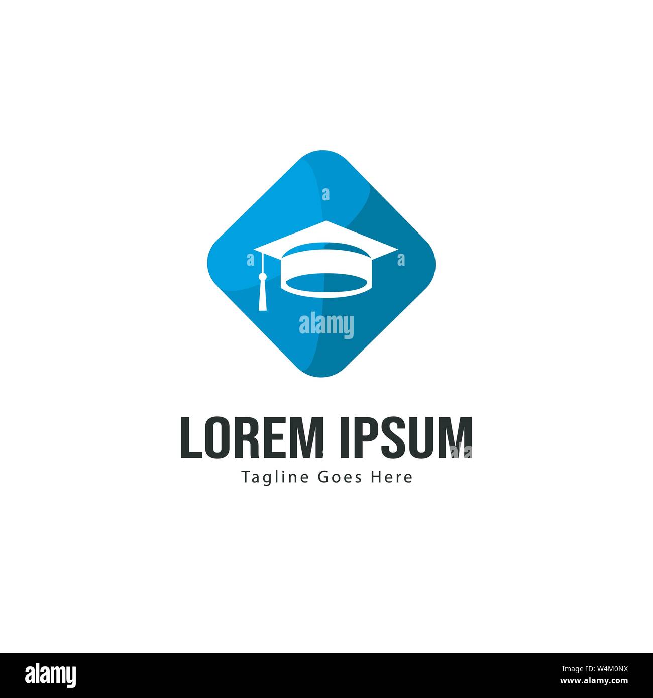 University logo template design. University logo with modern frame ...