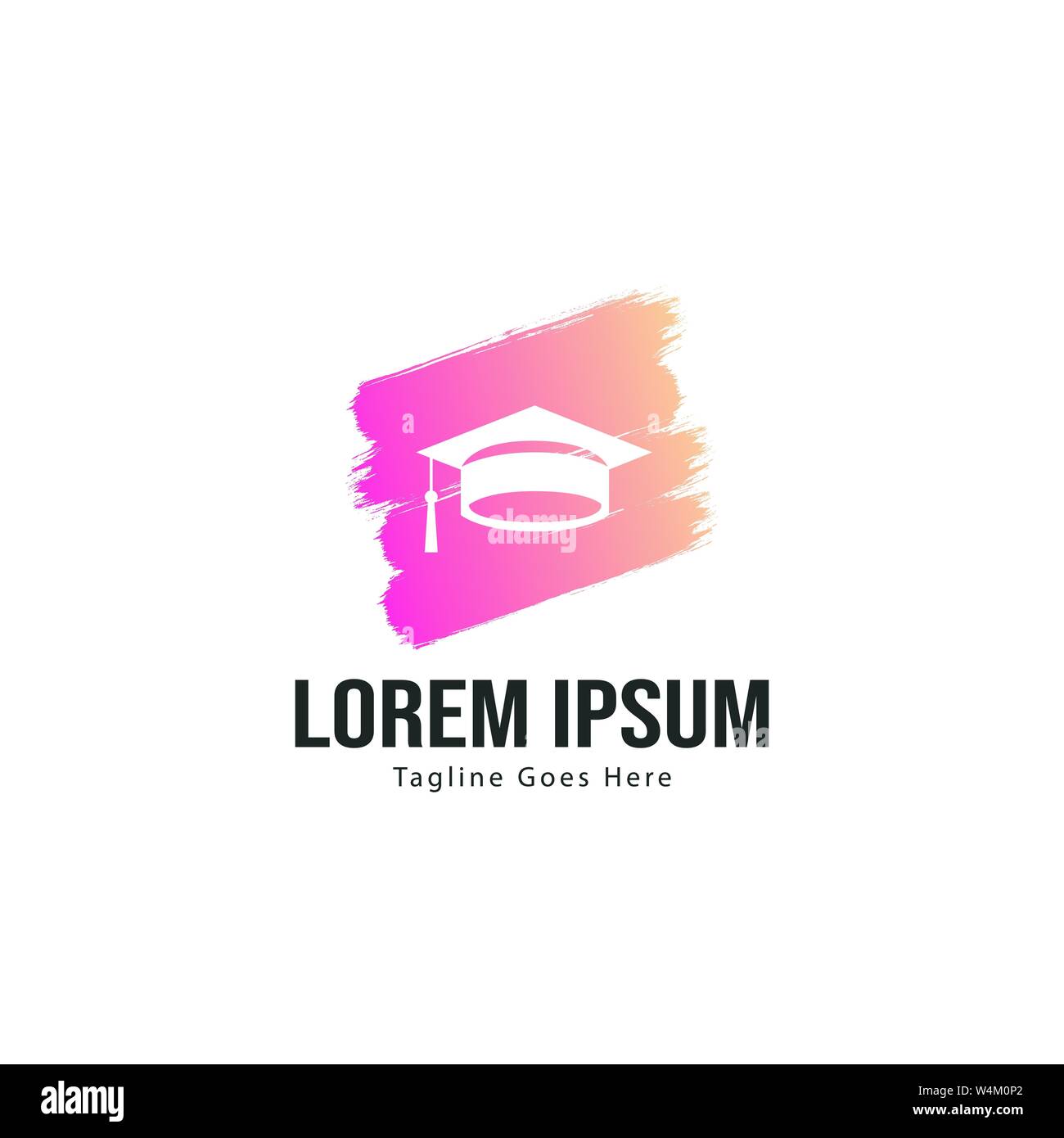 University logo template design. University logo with modern frame ...