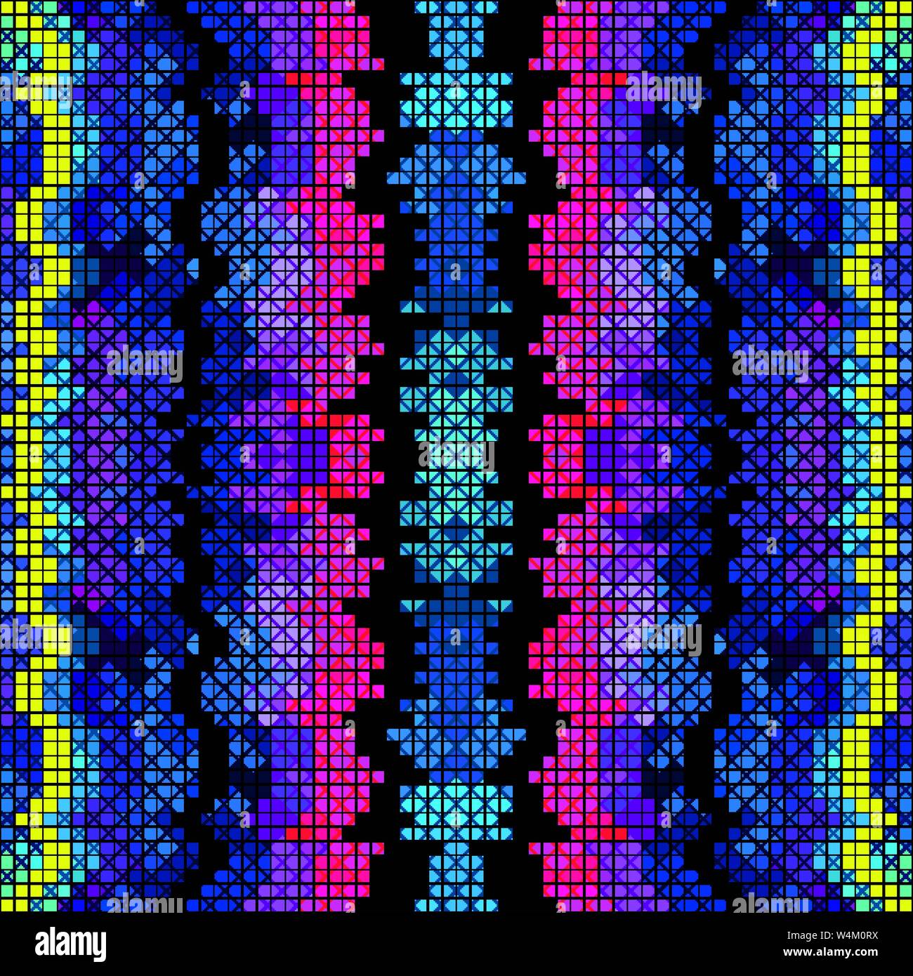 beautiful colored pixel pattern vector illustration Stock Vector Image ...