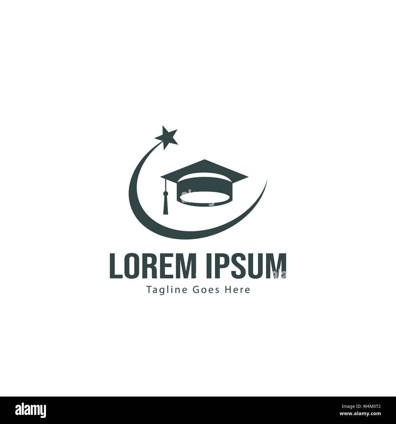 University logo template design. University logo with modern frame ...