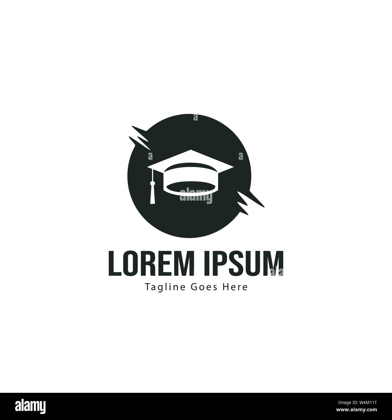 University logo template design. University logo with modern frame ...