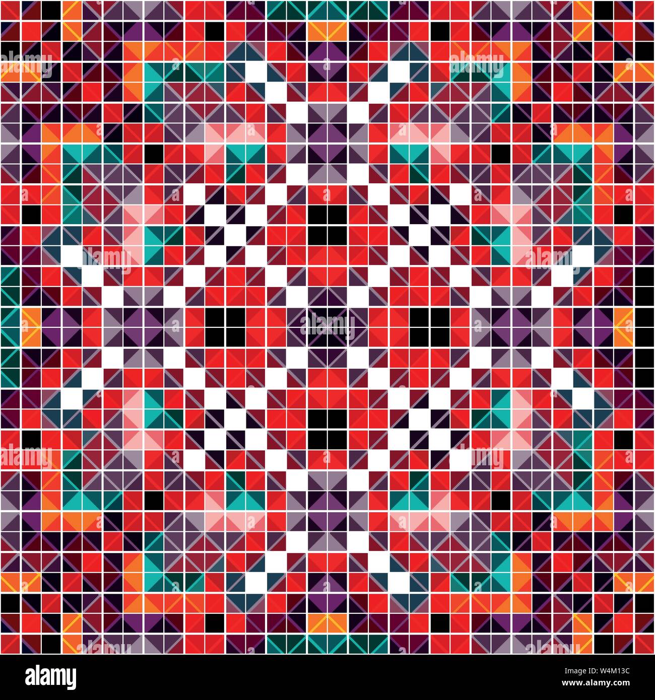 colored pixel pattern in retro style vector illustration Stock Vector ...