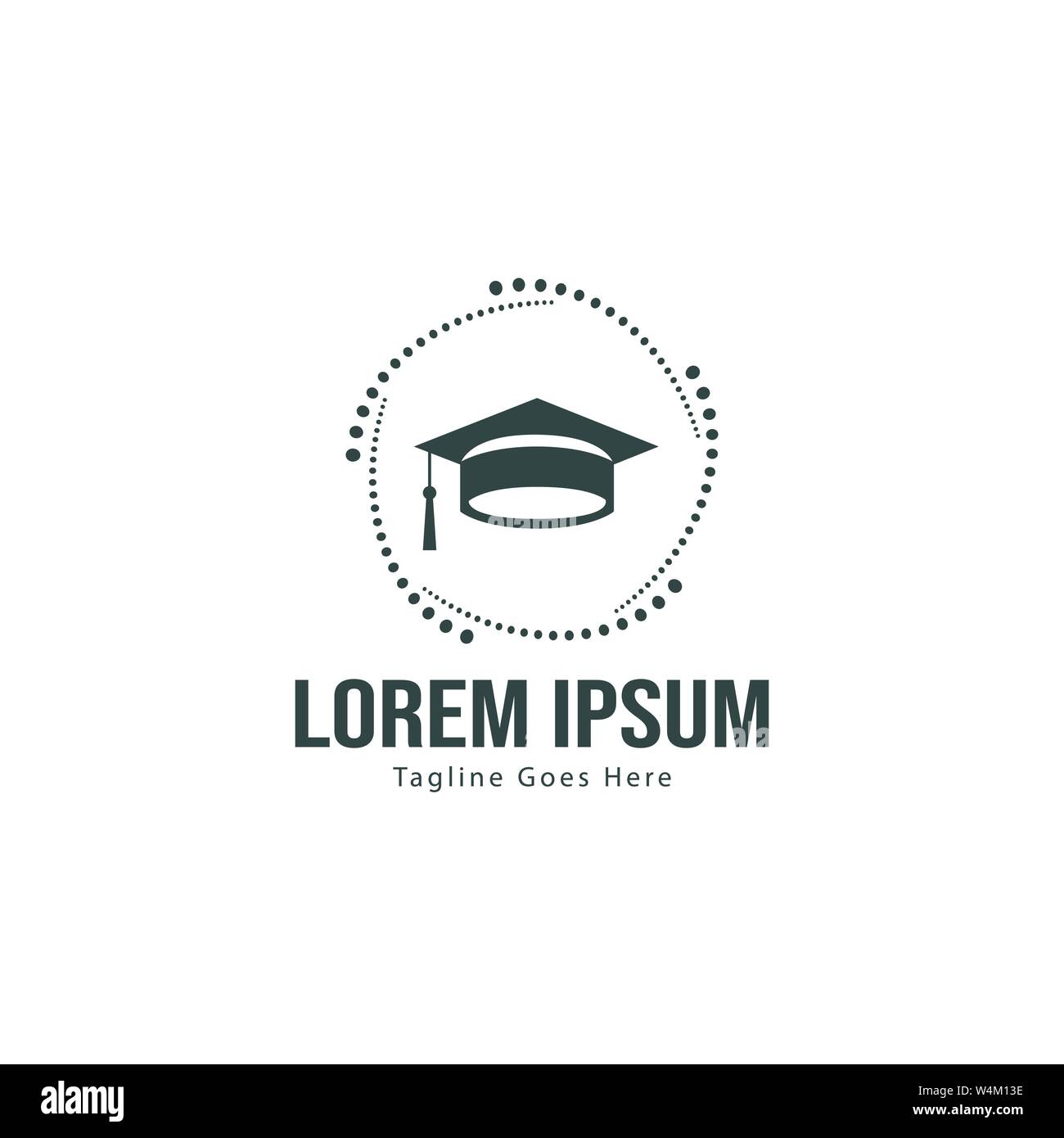 University logo template design. University logo with modern frame ...