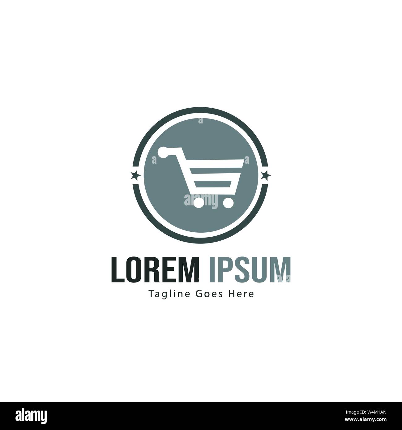 Shopping logo template design. Shopping logo with modern frame isolated ...
