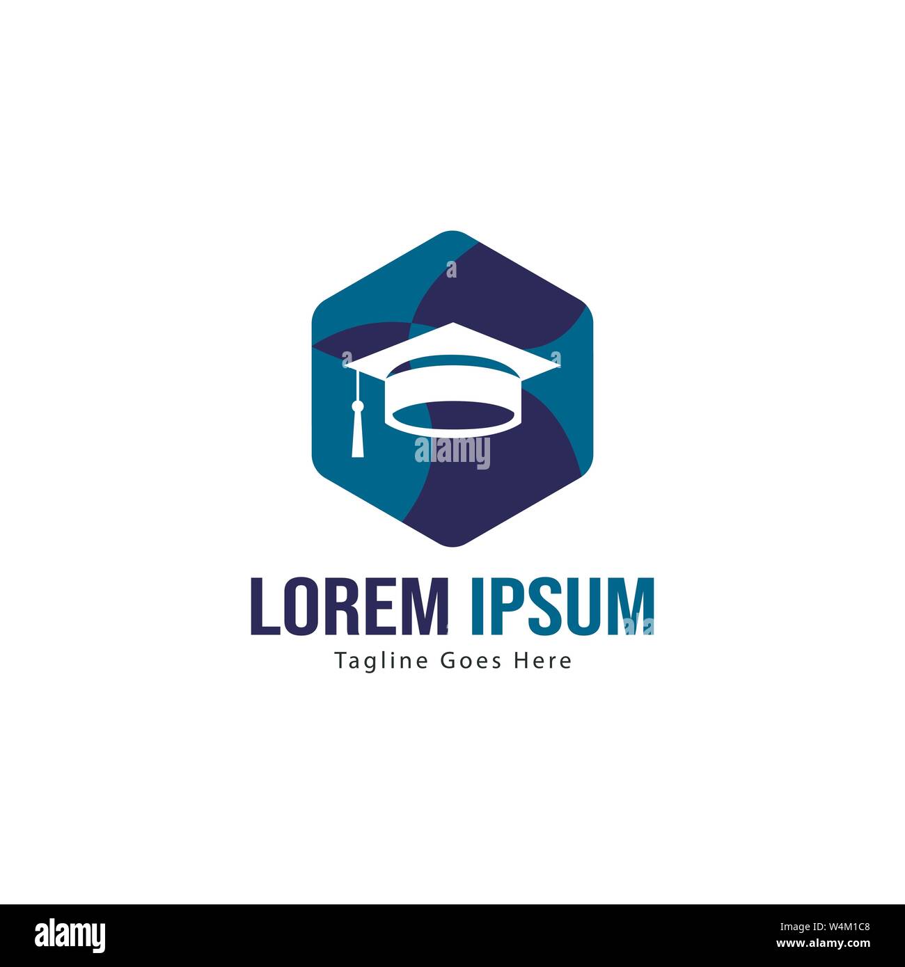 University logo template design. University logo with modern frame ...