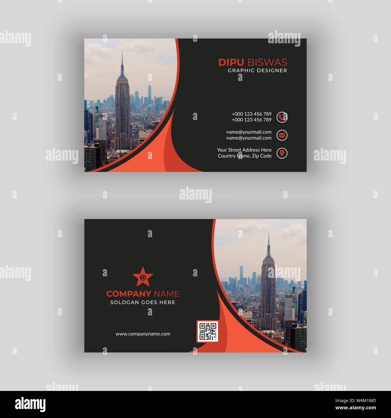 Black orange card Stock Vector Images - Alamy