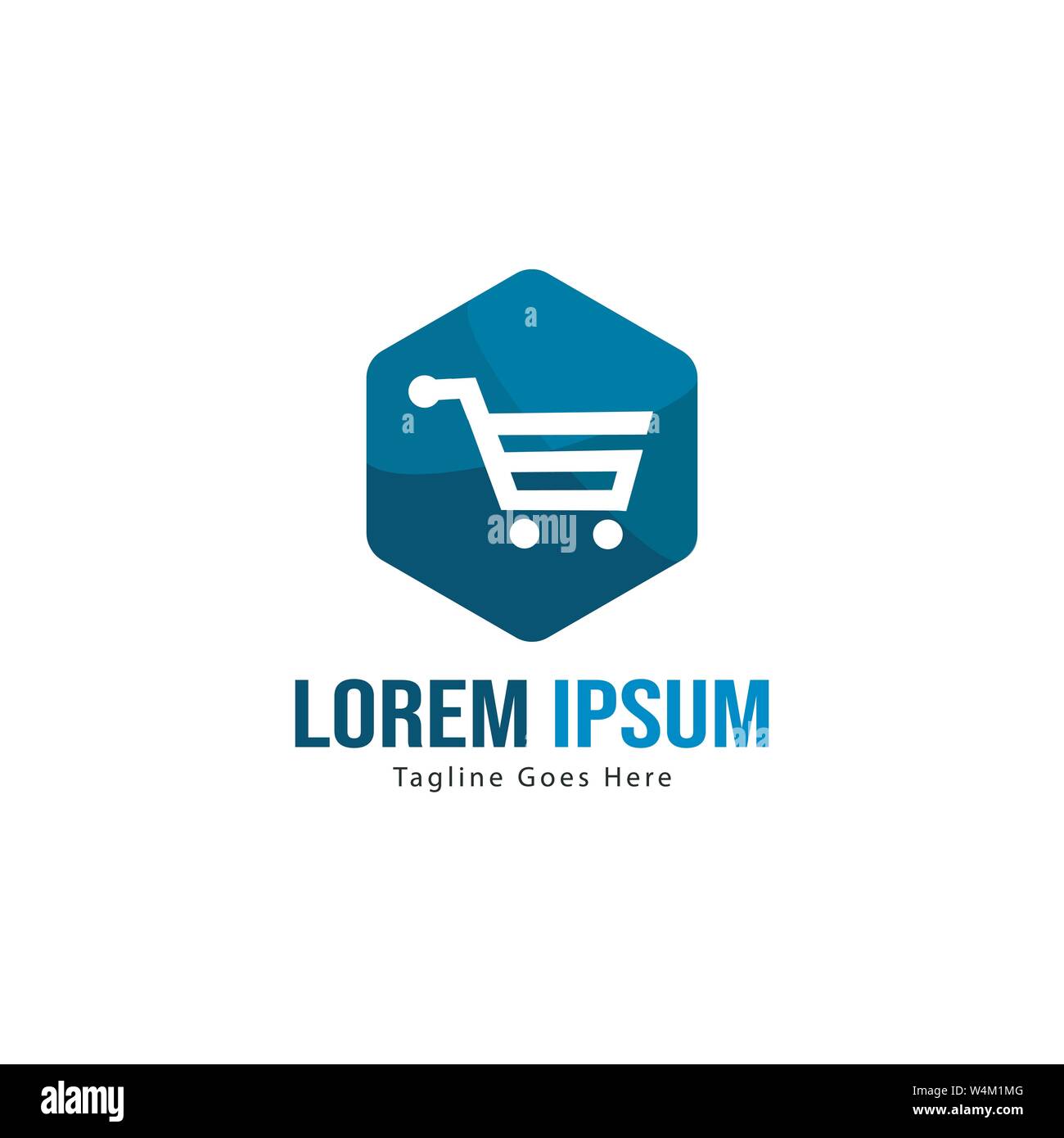 Shopping logo template design. Shopping logo with modern frame isolated ...