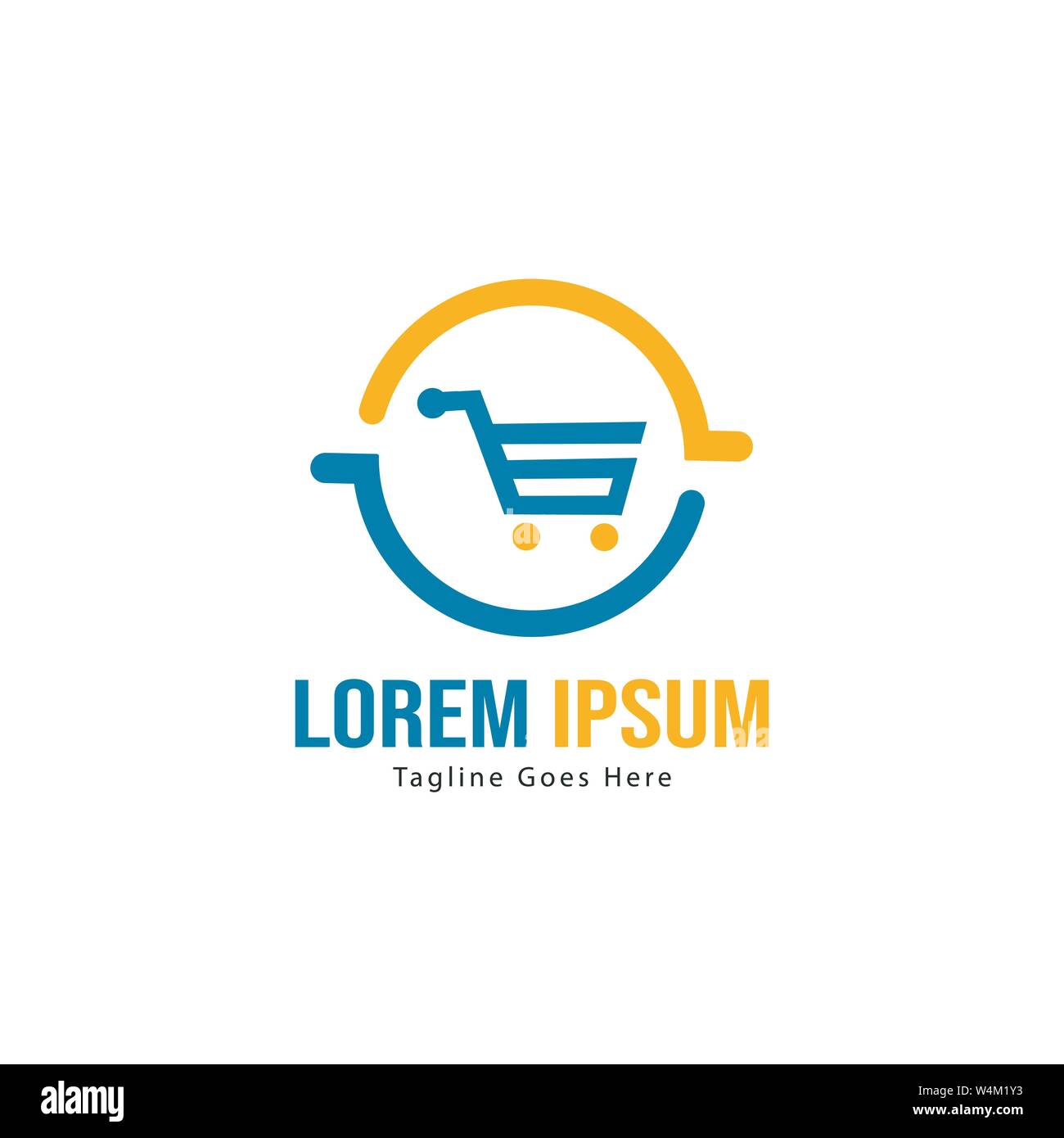Shopping logo template design. Shopping logo with modern frame isolated ...