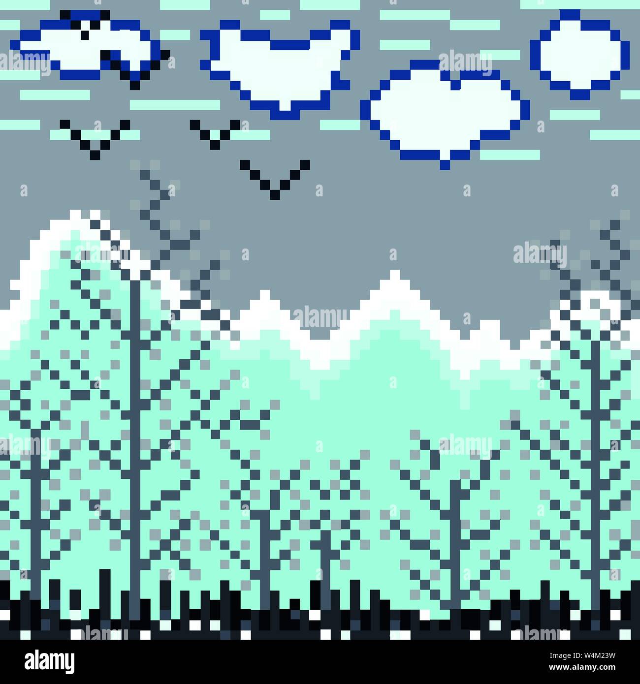 nature of the pixel pattern vector illustration Stock Vector Image ...