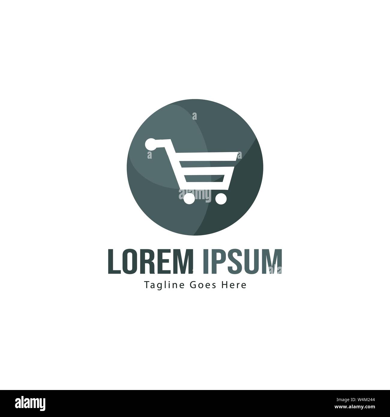 Shopping logo template design. Shopping logo with modern frame isolated ...
