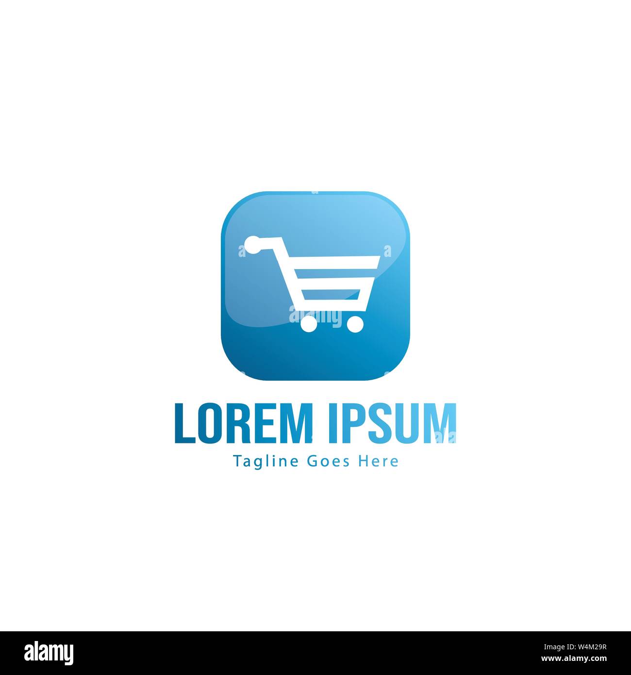 Shopping logo template design. Shopping logo with modern frame isolated ...
