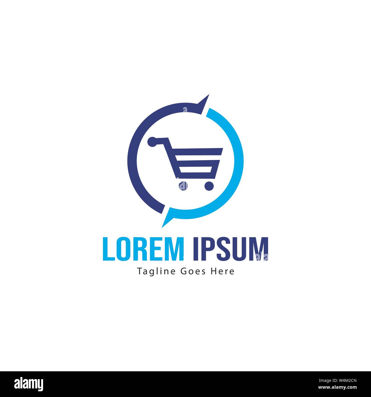 Shopping logo template design. Shopping logo with modern frame isolated ...