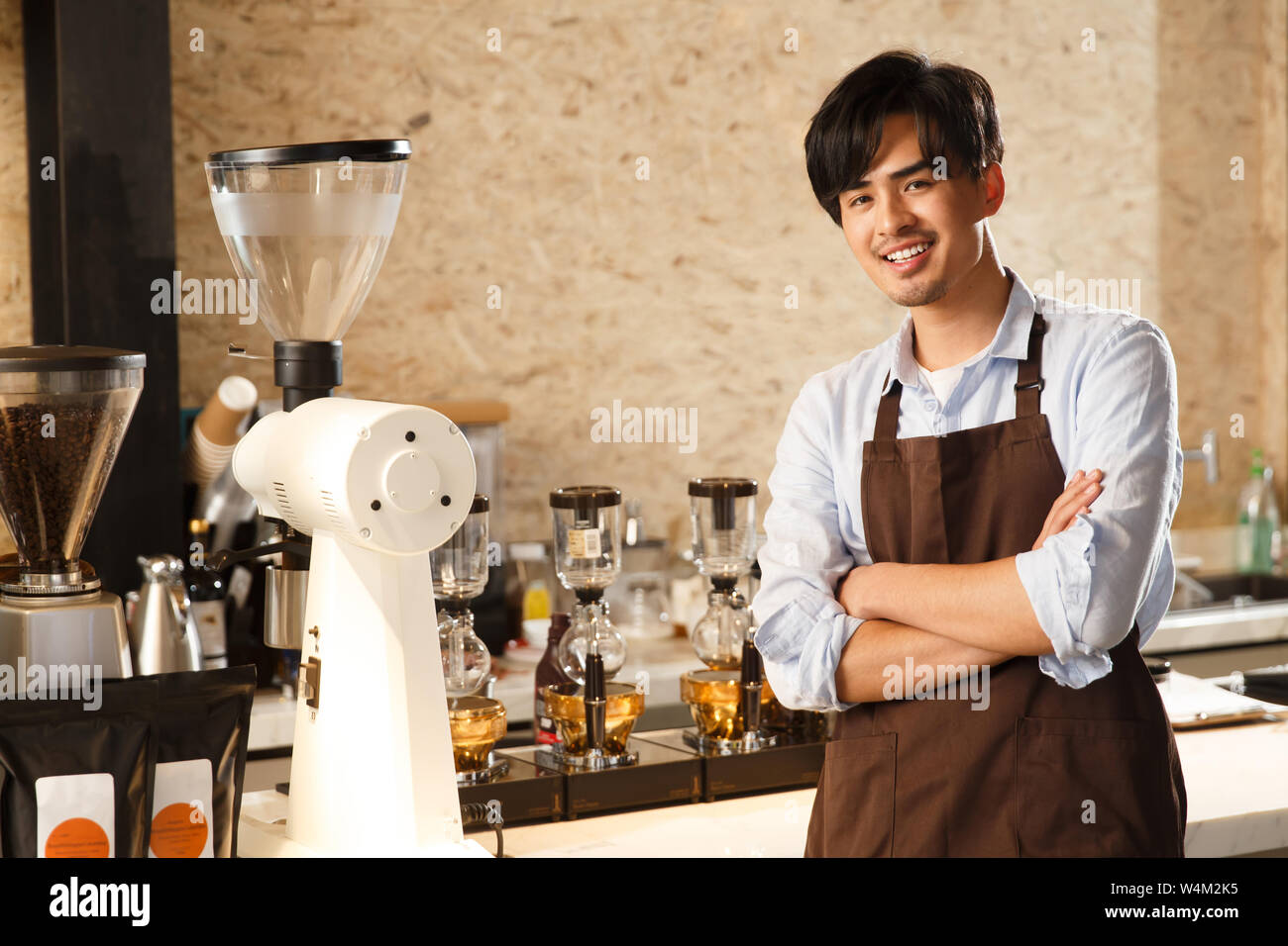 Coffee shop attendant Stock Photo - Alamy