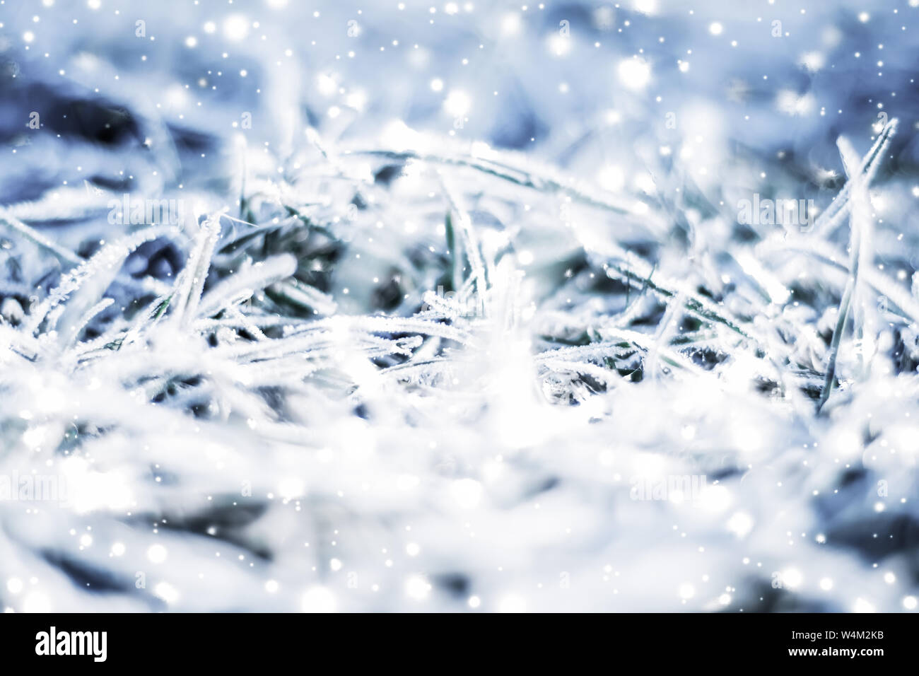Snowing landscape, greeting card design and New Years Eve travel ...