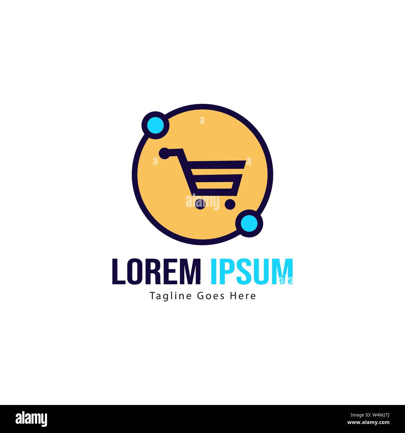 Shopping logo template design. Shopping logo with modern frame isolated ...
