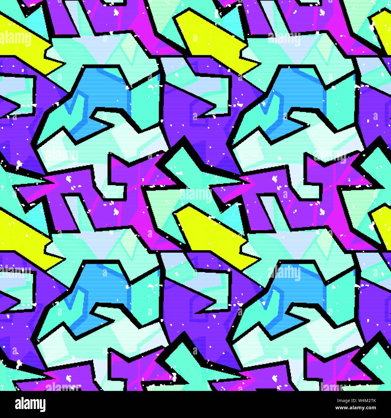 grunge colored graffiti seamless pattern Stock Vector Image & Art - Alamy