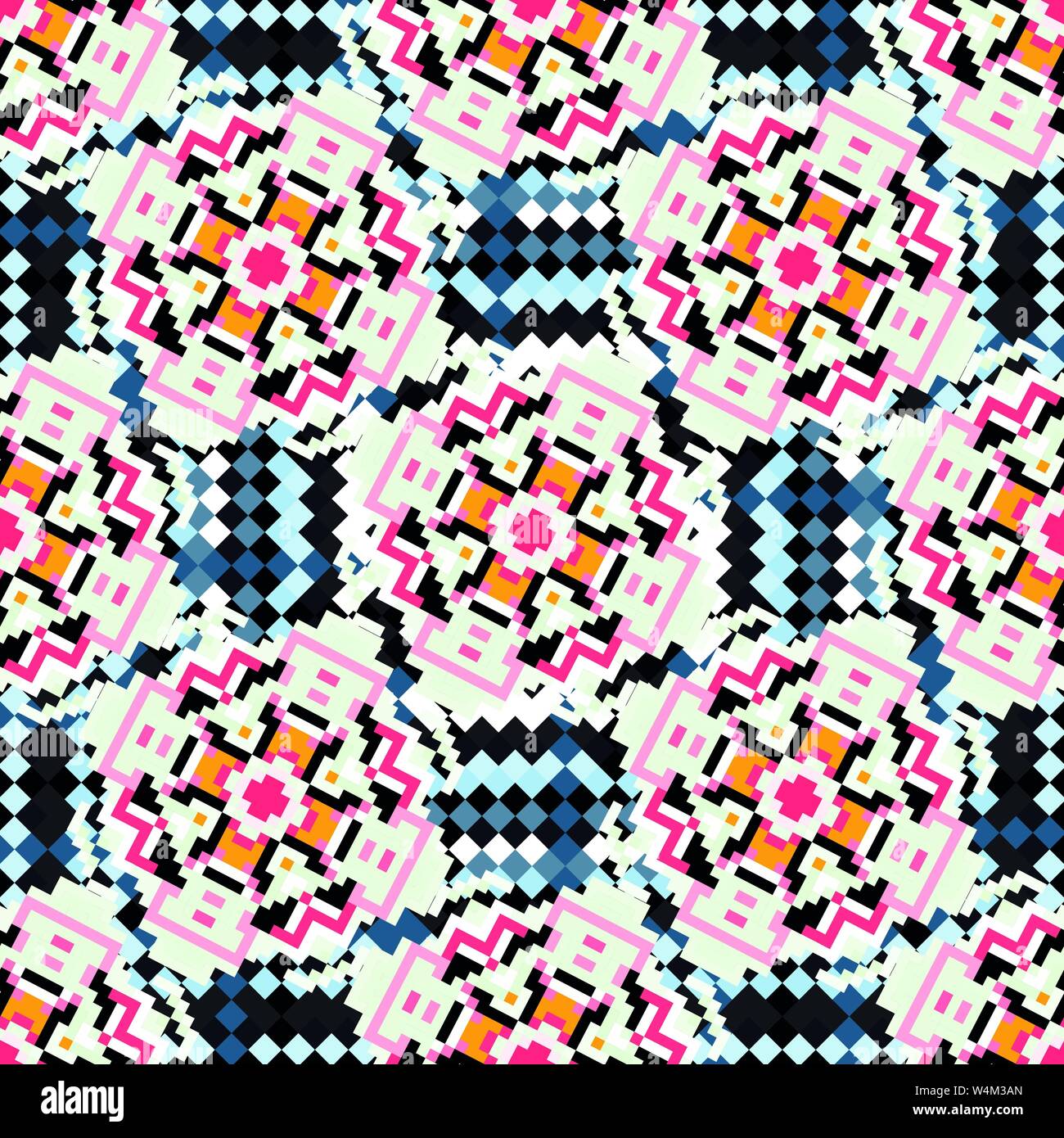 small colored pixels seamless pattern Stock Vector Image & Art - Alamy