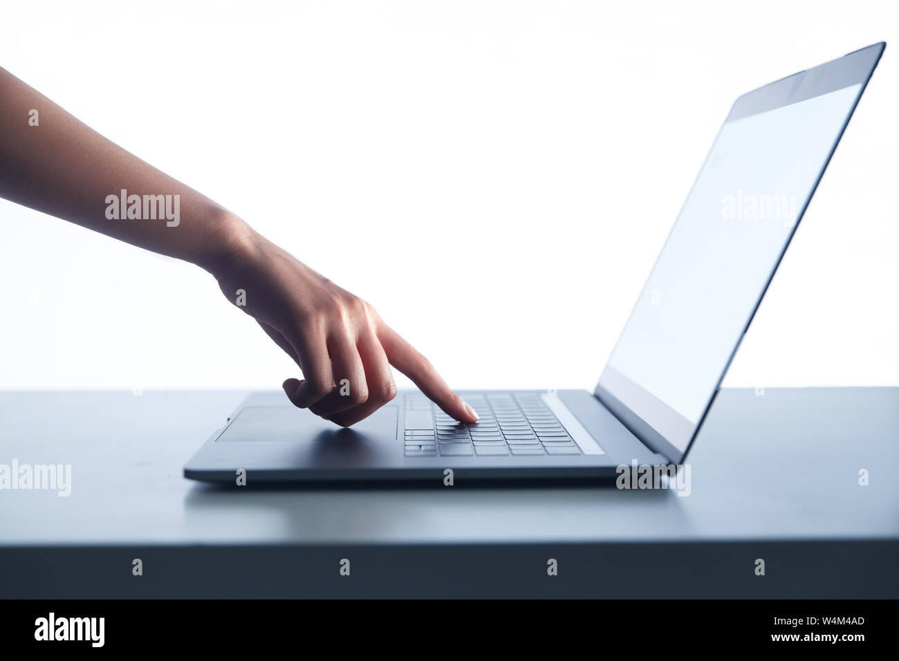 Use your laptop Stock Photo - Alamy