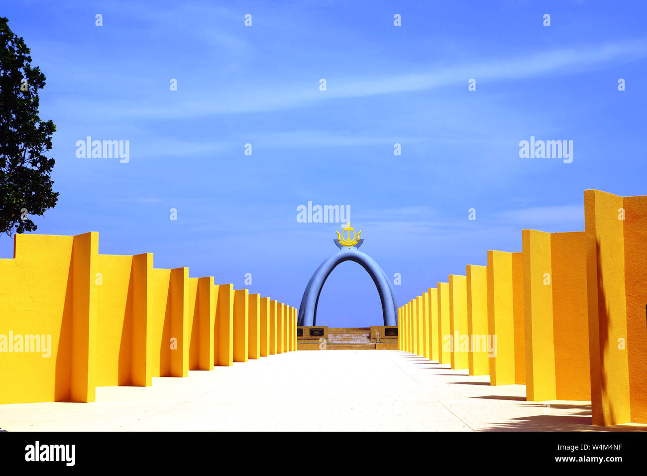 The path to the Billionth Barrel Monument in Seria, Brunei Darussalam ...